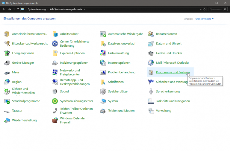 So aktivieren oder deaktivieren Sie Windows-Features: Eine S